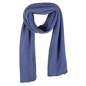 Love Cashmere Women's 100% Cashmere Wrap Scarf - Denim Blue - hand made in Scotland RRP $350