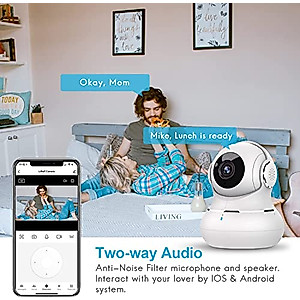 litokam Indoor Security Cameras 4pcs, 1080P Pet Camera with Night Version, 360° Smart Cameras with Motion Detection, 2-Way Audio, WiFi Home Camera Compatible with Alexa