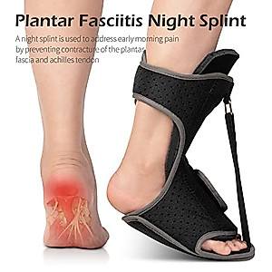 Draland Plantar Fasciitis Night Splint: 2 Pack of Upgraded Foot Brace for Plantar Fasciitis Achilles Tendinitis Pain Relief | Provide Optimal Comfort & Support Intensity | Easy Use & Both for Men Women