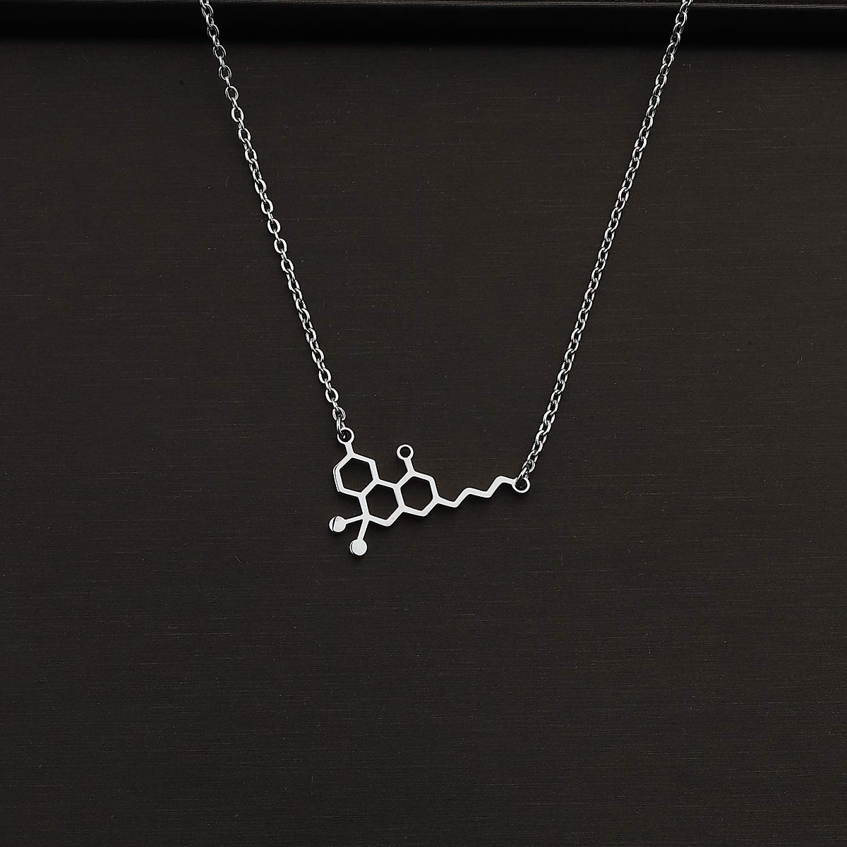 TGBJE THC Molecule Necklace CBD Molecule Necklace Pot Lovers Gift Cannabis Molecule Gift (THC Molecule Necklace)