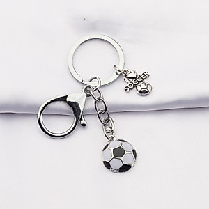 WSNANG Soccer Gift Soccer Coach Keychain TV Show Inspired Gift Soccer Keyring for Soccer Lover Gift (Soccer Keychain)