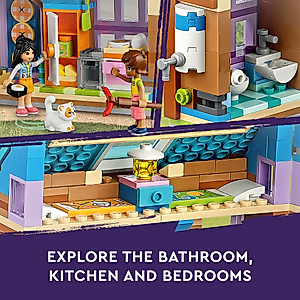 LEGO Friends Mobile Tiny House 41735, Forest Camping Dollhouse Pretend Play Set with Toy Car to Enjoy The Great Outdoors, includes Leo & Liann Friendship Mini-Dolls, Gift Idea for Kids 7 Plus