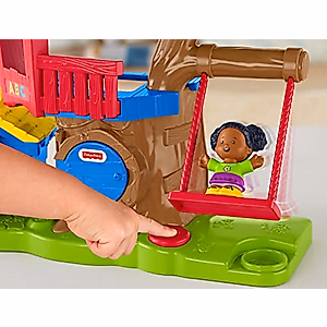 Fisher-Price Little People Toddler Musical Toy Swing & Share Treehouse Playset with 3 Figures for Pretend Play Ages 1+ Years [Amazon Exclusive]