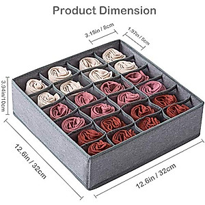 Qozary 4 Pack Drawer Organizer and 2 Pack Socks, Underwear Drawer Organizer