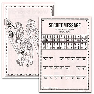 Barbie Coloring and Activity Book Super Set - 4 Books with Over 25 Stickers Party Pack