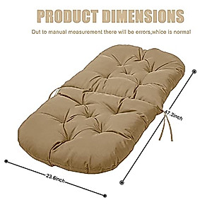 SEAHOME Waterproof Rocker Cushion, Outdoor Rocking Chair Cushions, Hammocks Papasan Chair Cushion,Tufted High Back Chair Cushion for Indoor Garden or Outdoor Rocking Chair Seats
