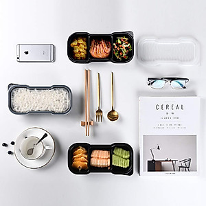 OTOR Bento Boxes Meal Prep Containers 3 Compartments with Clear Airtight Lids Food Grade Deli Container Lunch boxes take away Travel Containers Freezer Safe 16oz 25 Sets