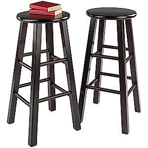 Winsome Wood Element Bar Stools, 2-Pc Set, Espresso
