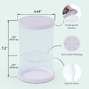 ForTidy Pickle Container with Strainer Flip and Label - 47 oz Airtight Olive Jar, BPA-Free, Dishwasher Safe, Goodbye Juice Finger, Kitchen Organization Must-Have Versatile Food Saver (Grayish White)