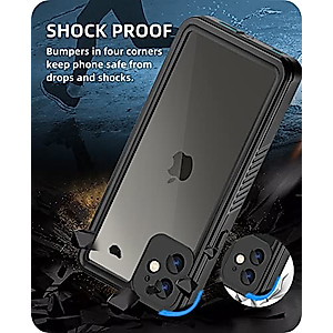 WIFORT iPhone 11 Waterproof Case - Built-in Screen Protector Water Resistant Cover Protective Drop Protection Hard, Shockproof Full Body Defender Tough Military Grade - 6.1" Teal