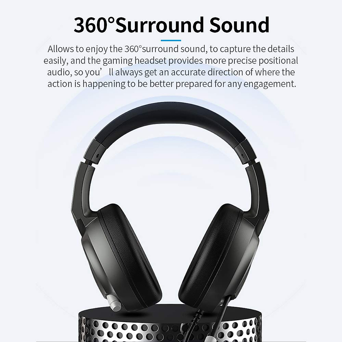 Docooler AX365 Channel Surround Gaming Headset Noise Cancelling Retractable MIC Headphone Earphone Soft Ear Cups