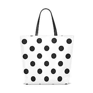 ALAZA Funny Dachshund Dog Black Tote Bag Purse Handbag for Women Girls (Color 9)