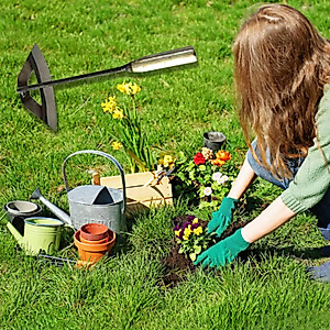 snow keychain Garden Hoe-All-Steel Hardened Hollow Hoe,Hollow Hoe for Gardening, Garden Hoes for Weeding,Hoe GardenTool,Durable Garden Weed Puller for Weeding, Loosening, Planting (2PCS)