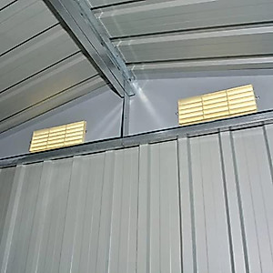 vidaXL Garden Storage Shed Metal 80.3"x52"x73.2" Garage Tool Storage House