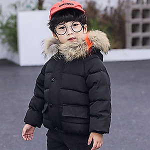 Fairy Baby Toddler Baby Boys Girls Winter Warm Coats Hooded Windproof Fur Jacket Snowsuit Outwear 12-18 Months