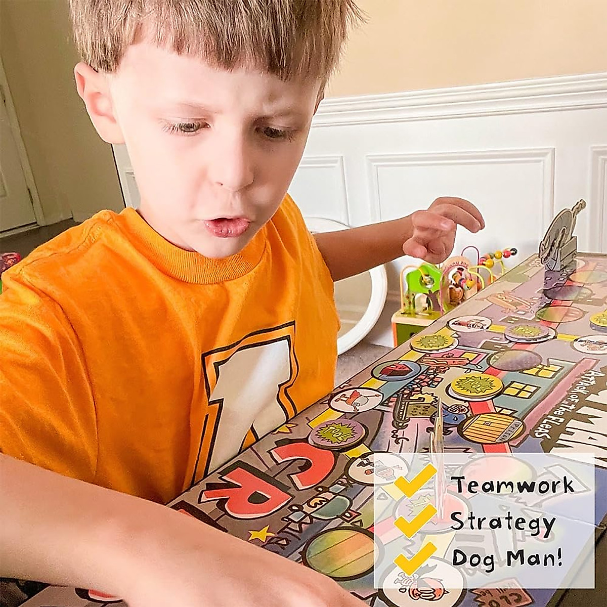 University Games, Dog Man Attack of The FLEAS Cooperative Board Game Based On The Popular Dog Man Book Series by DAV Pilkey for 2 to 6 Players Ages 6 and Up