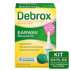 Debrox Ear Wax Removal Kit - Includes Bulb Syringe and 0.5 Fl Oz Removal Drops for Cleaning Ears