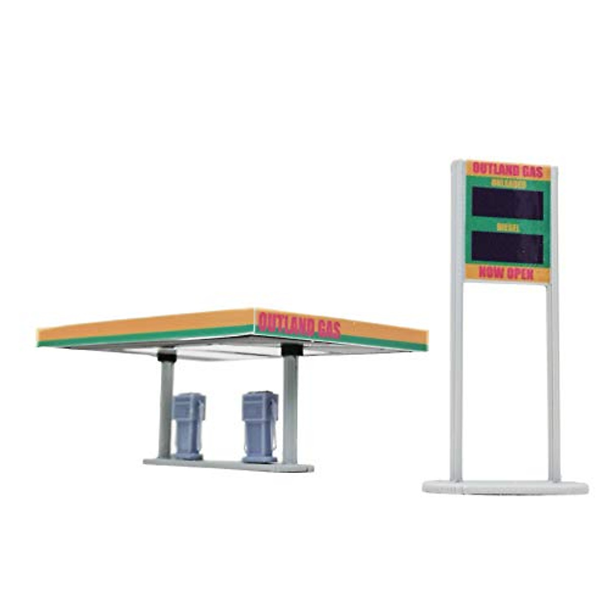 Outland Models Railway Scenery Gas Station 1:87 HO Scale