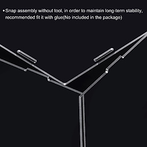 MECCANIXITY Clear Display Case, Acrylic Box Assemble Dustproof Box Showcase, 7.9x7.9x11.8inch for Collectibles, Crafts