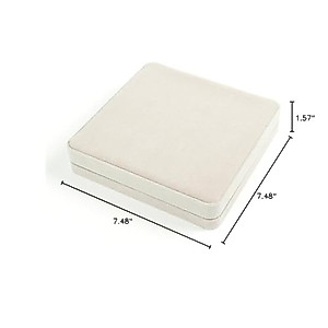 JunningGor Jewelry Set Velvet Box Necklace Earring Ring Necklace Bracelet Gift Display Case Wedding Jewelry Storage Holder (Beige)