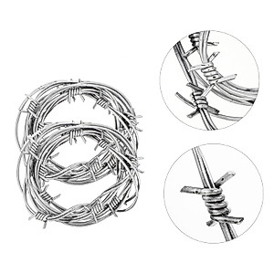 Toyvian 2pcs Simulation Wire Chain Scary Barbed Wires Wild West Barbwire Haunted House Building Kit Garland Denim Outfit Garlands Garland Barbed Wires Nikki Child Steel Wire PVC