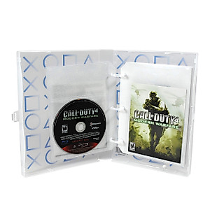 UniKeep PlayStation Themed Video Game Case - Stores 10 Discs and Graphic Booklets (Light Blue)