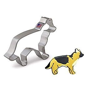 German Shepherd Dog Cookie Cutter 5.25" Made in USA by Ann Clark
