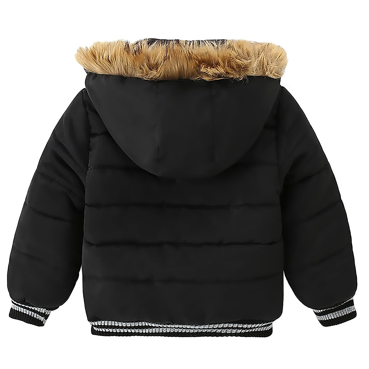 AMIYAN Toddler Boys Down Jacket Fur Collar Hood Thick Warm Winter Snowsuit Coat Parka 3-4T