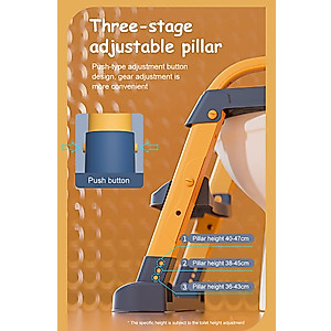 TOWRITE Foldable Toilet Training Potty Seat with Step Stool and Handles for Boys and Girls - Non-Slip Safe PU Cushion (Green)