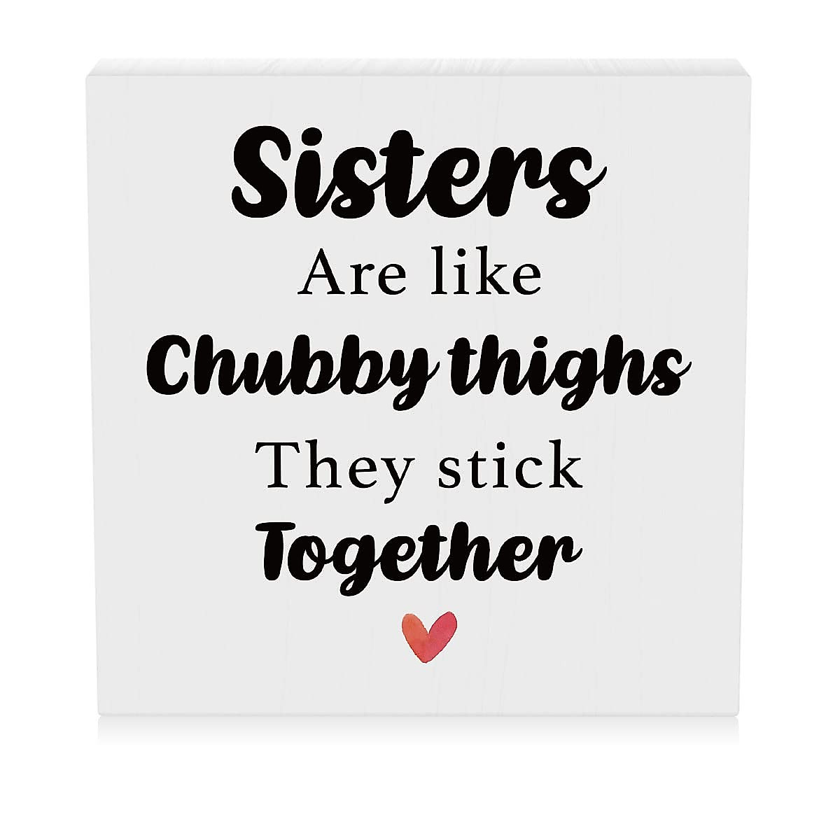 MUBIAO Sister Gifts Big Sister Gift Birthday Christmas Friendship Gifts Bestie Gifts for Women Desk Decor Rustic Wooden Box Sign for Home Living Room Bedroom Office Shelf Table Decoration