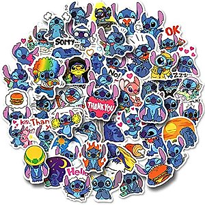 Cute Stickers Pack 50PCS, Kawaii Stickers for Kids Teens Adults Eikecy Vinyl Waterproof Anime Decals Stickers for Water Bottles Laptop Phone