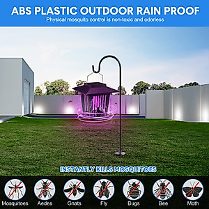 Qualirey 4 Pcs Solar Bug Zapper Outdoor Bug Zapper Outdoor Mosquito Repellent for Patio Waterproof Outdoor Mosquito Zapper Mosquito Killer LED Light for Patio Mosquitoes Moths Insect Flies (Square)