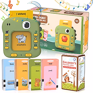 Toddler Toys for 2 3 4 5 Year Old Boys and Girls, Autism Sensory Toys for Autistic Children, Preschool Educational Toys with Music and Sound Effect, 224 Sight Words Dinosaur Talking Flash Cards
