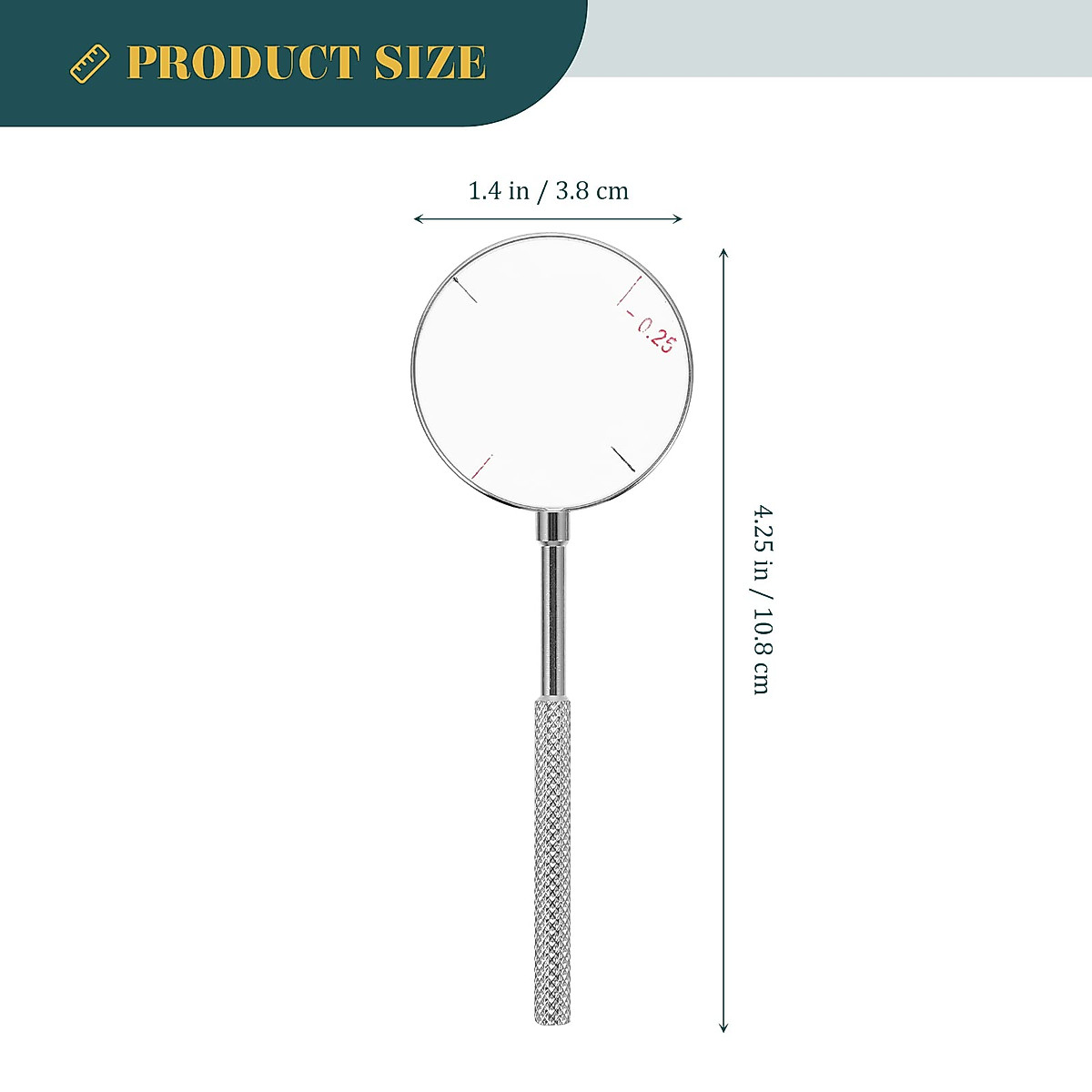 Heallily 2Pcs Round Optical Cross Cylinder Lens Optical Instruments diopters (0.25/0.5)