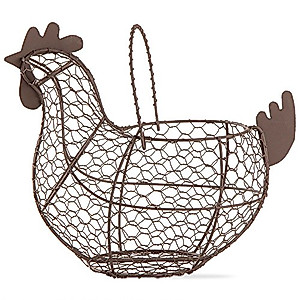Tag 204829 Farmhouse Chicken Wire Basket, 9.6 x 11.25 x 6.7, Antique Finish
