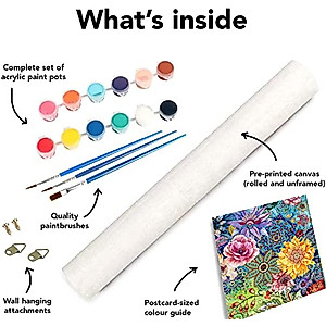 LWZAYS Flower Paint by Numbers, Paint by Numbers for Adults Kids Beginner, Adult Paint by Number DIY Without Frame Oil Painting 12X16 Inch