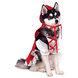 Rubie's unisex adult Red Riding Hood Pet Accessory, As Shown, XL Neck 20 Girth 27 Back 28 US
