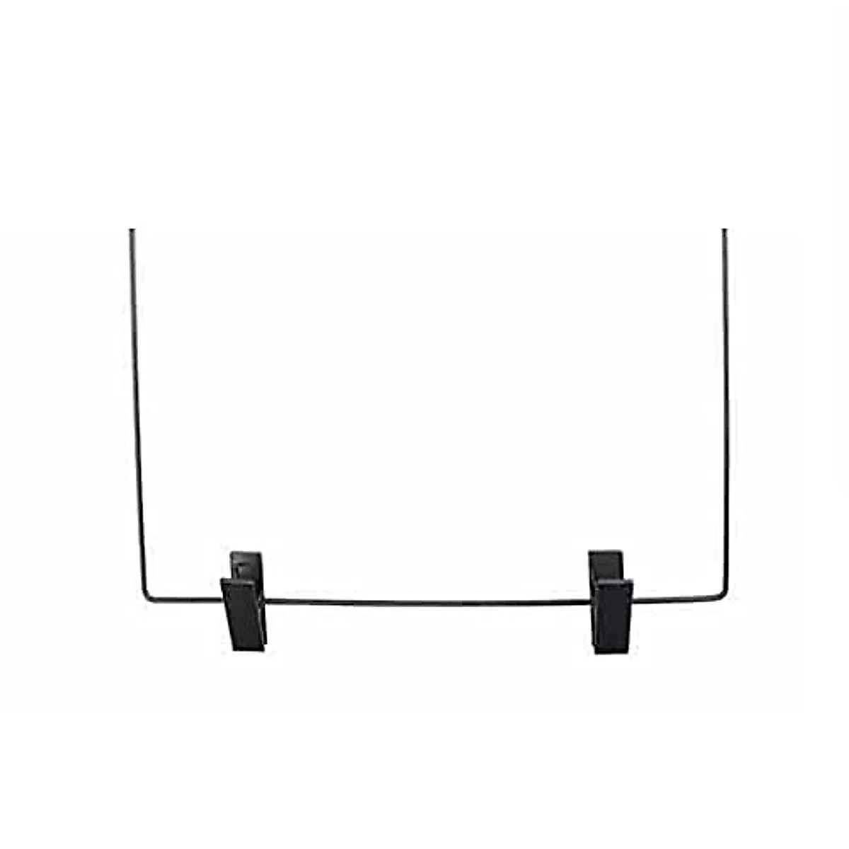 NAHANCO 17” Dark Wood Display Hanger with 16" Drop Bar, Gunmetal Clips - 12/Carton