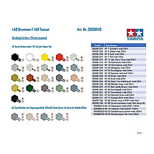 Tamiya 61118 1/48 Grumman F-14D Tomcat Plastic Model Airplane Kit