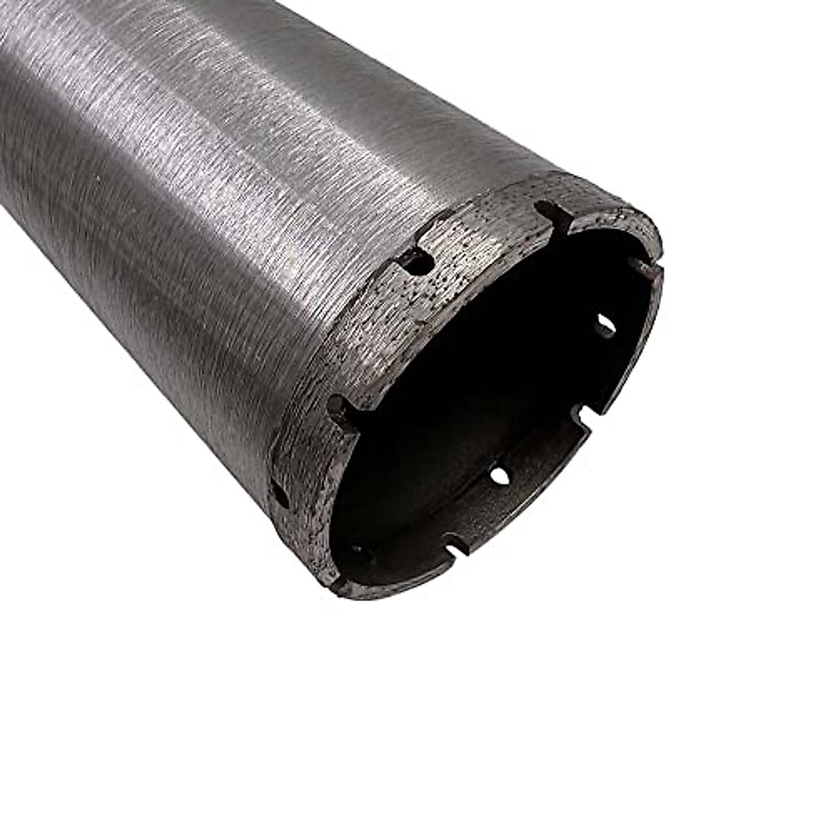 2-1/2" Crown Wet Core Bit for Precast Concrete and Wired Mesh, 10mm Segment Height, 14" Drilling Depth, Wet Only, 1-1/4"-7 Arbor