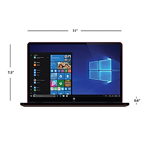 Ematic 11.6" Convertible Touchscreen Laptop with Windows 10 S, 2GB RAM, 32GB Storage, Purple (EWT127PR)