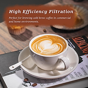 PalpitateC Cold Brew Coffee Bag Compatible with Toddy Cold Brew Systems, Mason Jars, Pitchers Cold Brew Maker, for 12" x 11" Cotton Reusable Coffee Filter Bag with Drawstring (1 Pack)