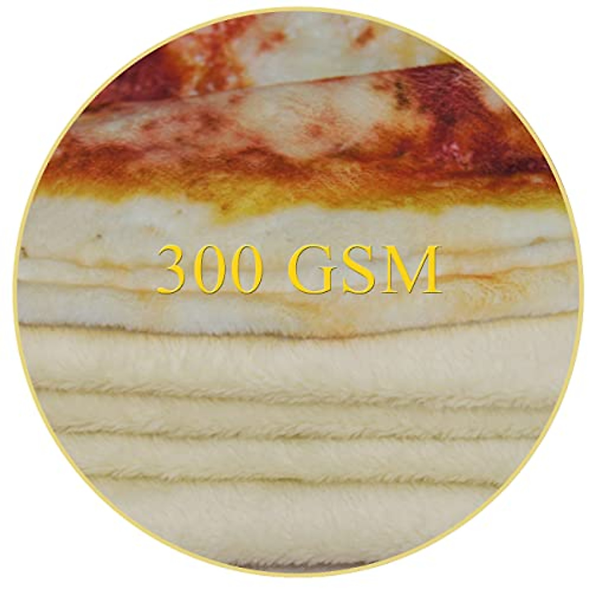 natu2eco Pizza Blanket Adult Size, Funny Gifts Food Throw Sausage Cheese Pepperoni Novelty Realistic Flannel Fleece Soft Cozy Round Nap Blanket Wrap Nursery for Family Weird Stuff Unique Ideas 72 inch