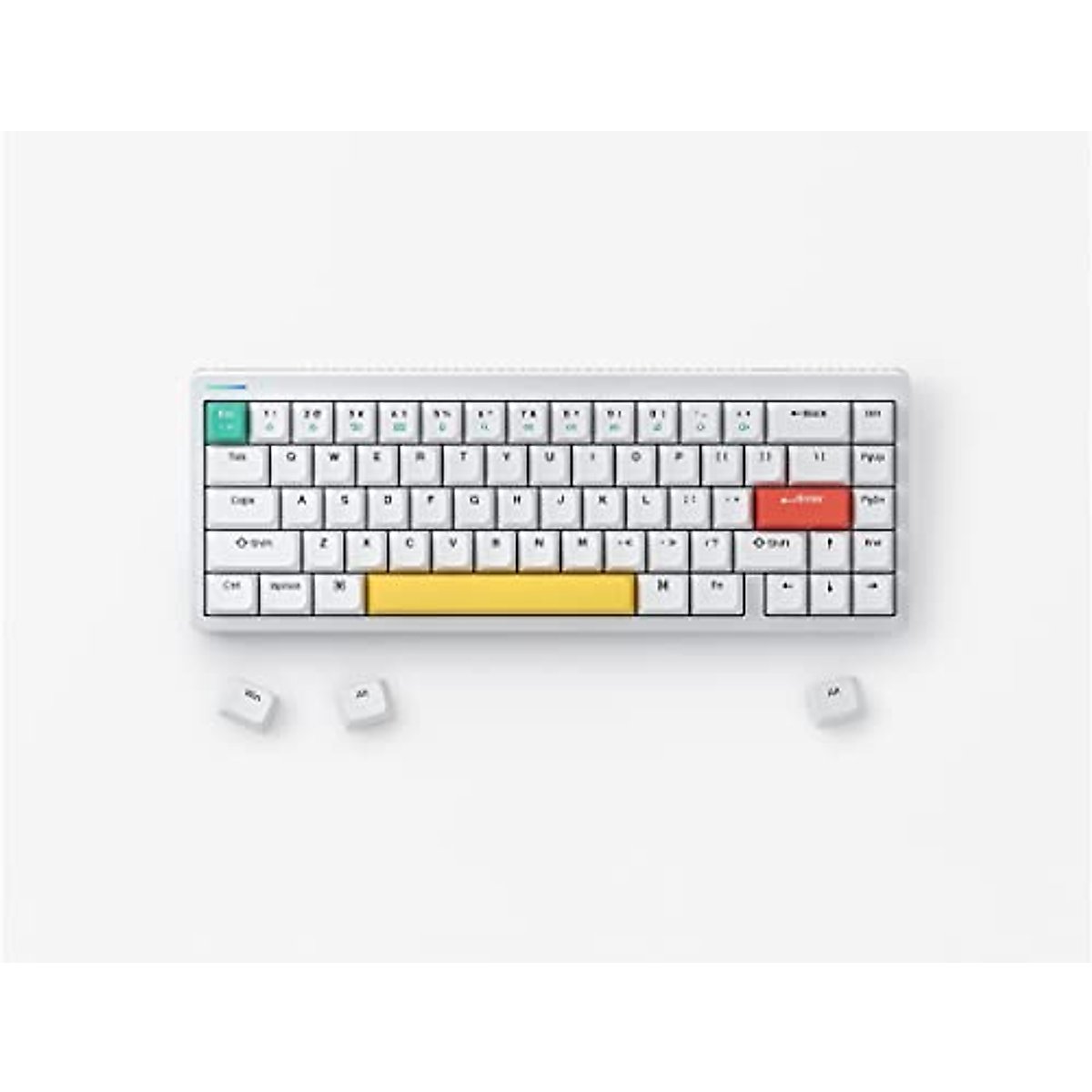 nuphy Halo65 Mechanical Gaming Keyboard with PBT Keycaps, 65% RGB Hot-swap Wireless Keyboard, Supports Bluetooth、2.4G and Wired Connection，Compatible with Mac and Windows-White(Baby Kangraoo Switch)