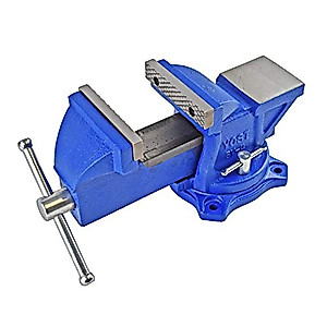 Yost Vises Tool 4-Inch Workshop Duty Bench Vise, Model BV-4, with 120-Degree Swivel Base, Blue