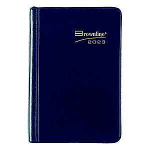 Brownline 2023 Essential Weekly Pocket Planner, 12 Months, January to December, Perfect Binding, 4" x 2.625", Assorted Colors (CB404.ASX-23)