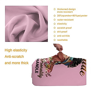 Hepmant Travel Suitcase Protector African American Woman Elastic Protective Washable Luggage Cover With Concealed Zipper Suitable For 18-32 Inch 【S (for 18-21 inch luggage)】