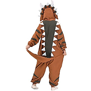 Triceratops Onesie Adult Triceratops Pajamas Dinosaur Christmas Halloween Cosplay Costume Homewear Sleepwear