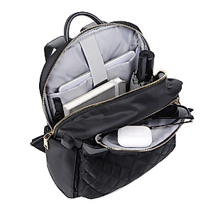 Nordace Ellie Mini Backpack for Women with USB Charging Port, Water Resistant - Mini Daily Backpack (Black)