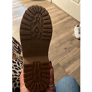 Jauoop Girls Boys Suede Ankle Boots Warm Combat Shoes With Side Zipper for Toddler/Little Kid/Big Kid